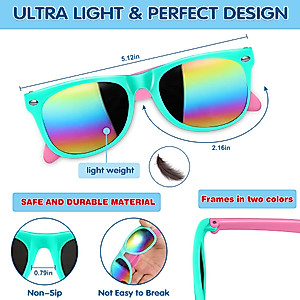 GINMIC Kids sunglasses, 24Pack Neon Party Favor, with UV Protection in Bulk for Boys and Girls Age 3-6