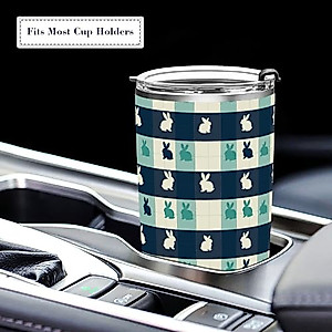 sanluoli Green Blue Rabbits Stainless Steel vacuum insulated water bottle Leak-proof Lid and Straw coffee travel mug for gym portable Vacuum Insulated Tumbler 20 OZ