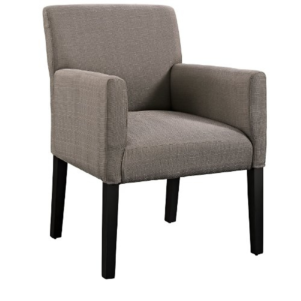 Modway Chloe Upholstered Fabric Modern Farmhouse Dining Arm Accent Chair in Gray