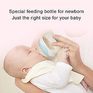 Breast Milk Baby Bottles for Newborn Baby PPSU Anti Colic Infant Bottles Wide Neck Breast-Like Nipple Slow Flow Breastfeeding Toddler Bottles-2pack (2.5oz/pc Blue)