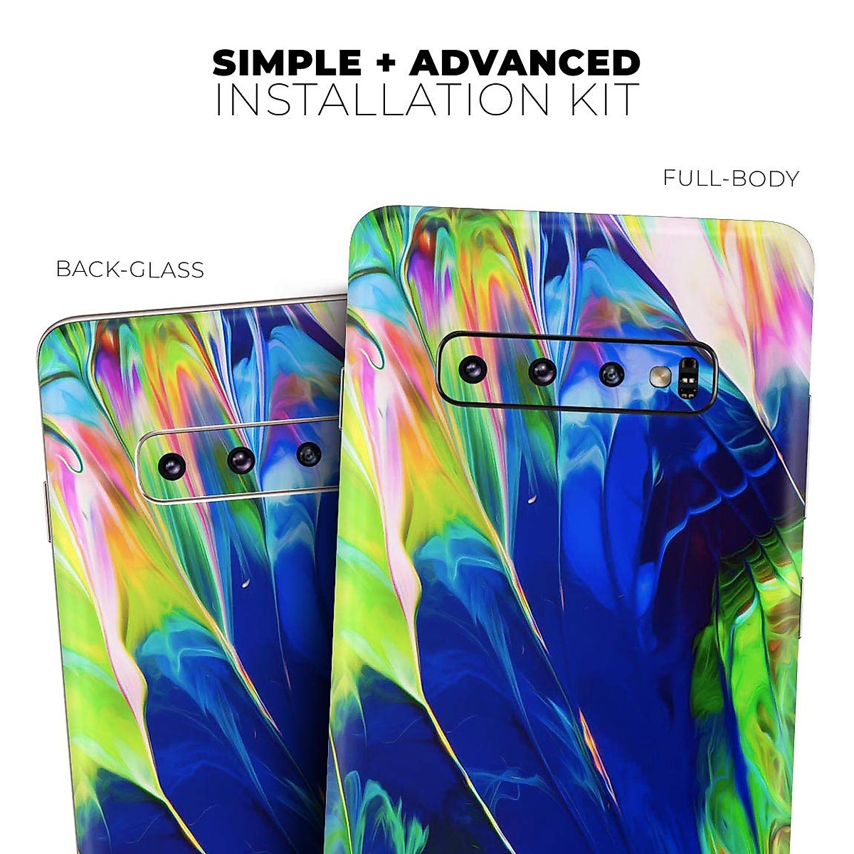 DesignSkinz Blurred Abstract Flow V6 Protective Vinyl Decal Wrap Skin Cover Compatible with The Samsung Galaxy S20 (Screen Trim & Back Glass Skin)