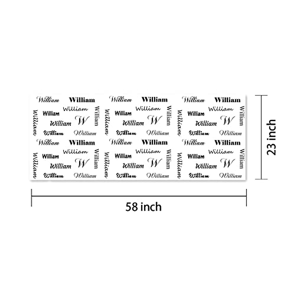 TYYMNDWP Custom Personalized Wrapping Paper with Name White Wrapping Paper for Birthday Christmas Valentine's Day Wedding Holiday Gift Wrap Funny Wrapping Paper Roll 58"x 23"