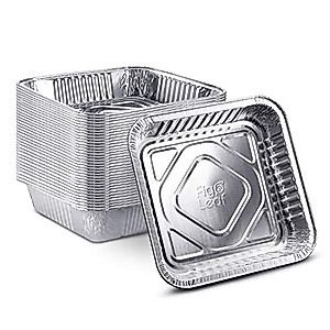 [25 Pack - 8” x 8”] Square Baking Cake Pans| Heavy Duty l Disposable Aluminum Foil Tins l Portable Food Containers l Perfect for Roasting Toaster Oven Broiling Cooking