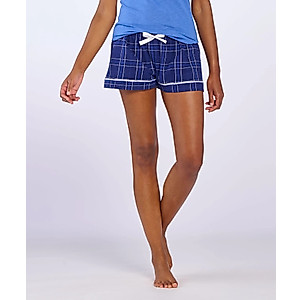 Kappa Kappa Gamma Sorority Flannel Boxers - Kappa Boxer Shorts - KKG Greek Letter Sleepwear Pajama Bottoms (Navy Field Day, Medium)