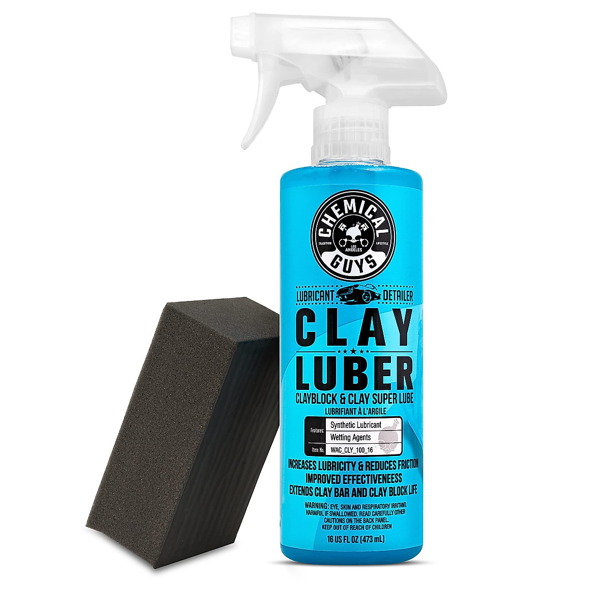 Chemical Guys Clay_Block_KIT Clay Block V2 and Luber Surface Cleaner