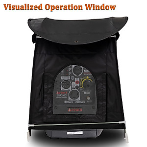 Coverify Generator Cover While Running, Portable Waterproof Generator Storage Cover，All-Weather Protection Generator Tent Cover for Most Universal 1000-5500 Watt Inverter Generator (36*20*23in, Black)