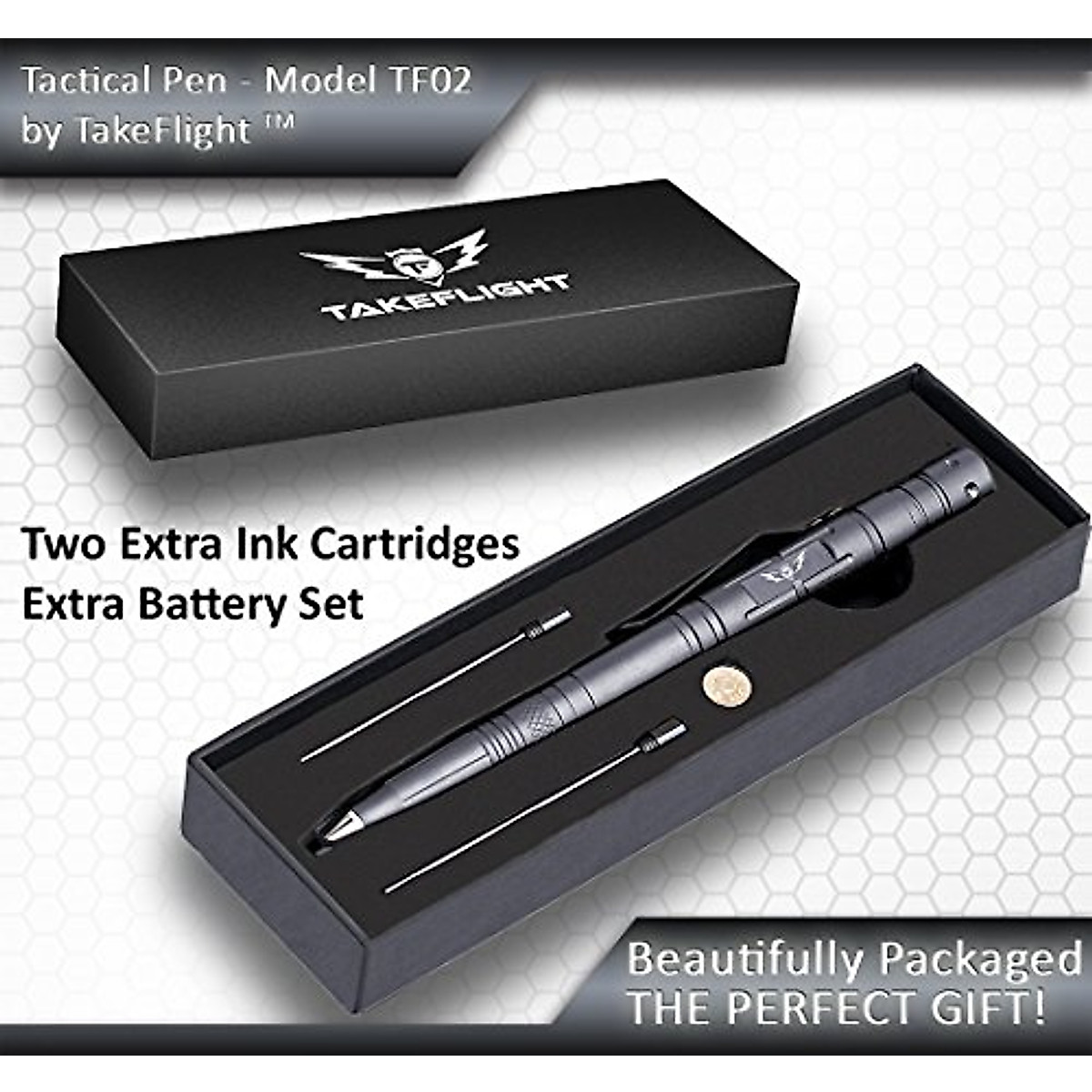 Tactical Pen Gifts for Men – Fathers Day Gift for Dad | LED Tactical Flashlight Multitool for EDC Gear – Cool Gadgets, Tactical Gear, Military Gear, Groomsmen Gifts for Men that Have Everything