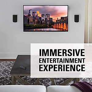 Sanus Universal Speaker Wall Mount for Small Speakers Compatible with Bose, Harmon Kardon, JBL, KEF, Klipsch, Roku, Polk, Sony & Others - Pair