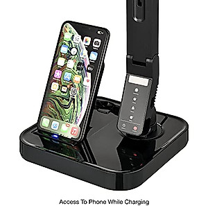 Fugetek LED Desk Table Lamp, 14W, 530 Lumens, Wireless Charger & USB Charging Port, Dimmable Eye-Caring, 5 Brightness & 4 Light Modes, Adjustable Arms, Touch Control, Auto Sleep Timer