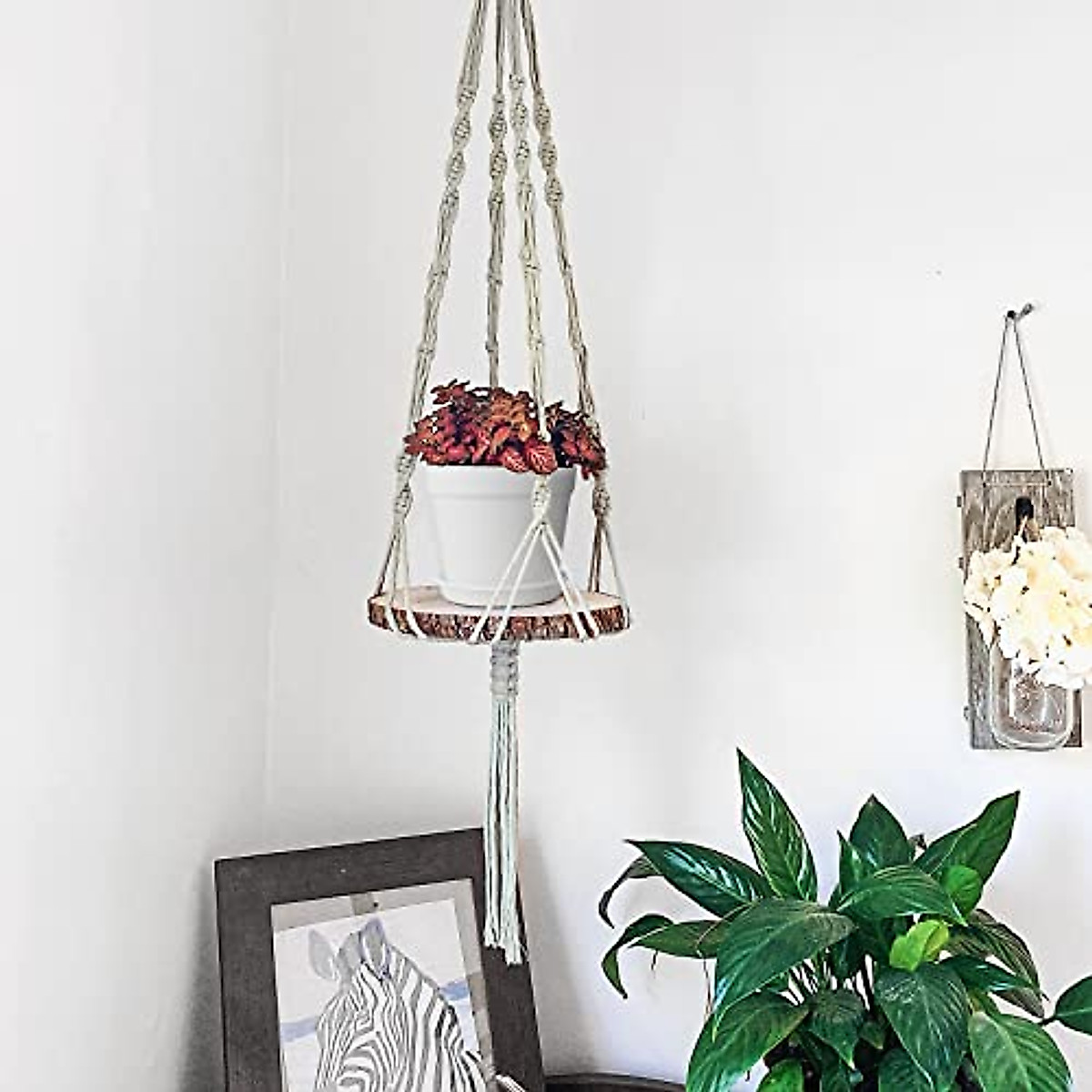 Olisx 12 Pack 4 inch Plastic Planters, Seedlings Plant Nursery Pots with Drainage Holes and Saucers for Plants Flowers Succulent and All House Plants, White