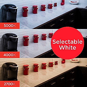 UltraPro 12 inch Hardwired Under Cabinet Lights, 3 Color Settings - 2700K/4000K/5000K - Warm White, Cool White, and Daylight, Under Cabinet Lighting, Dimmable Under Counter Lights for Kitchen, 45366