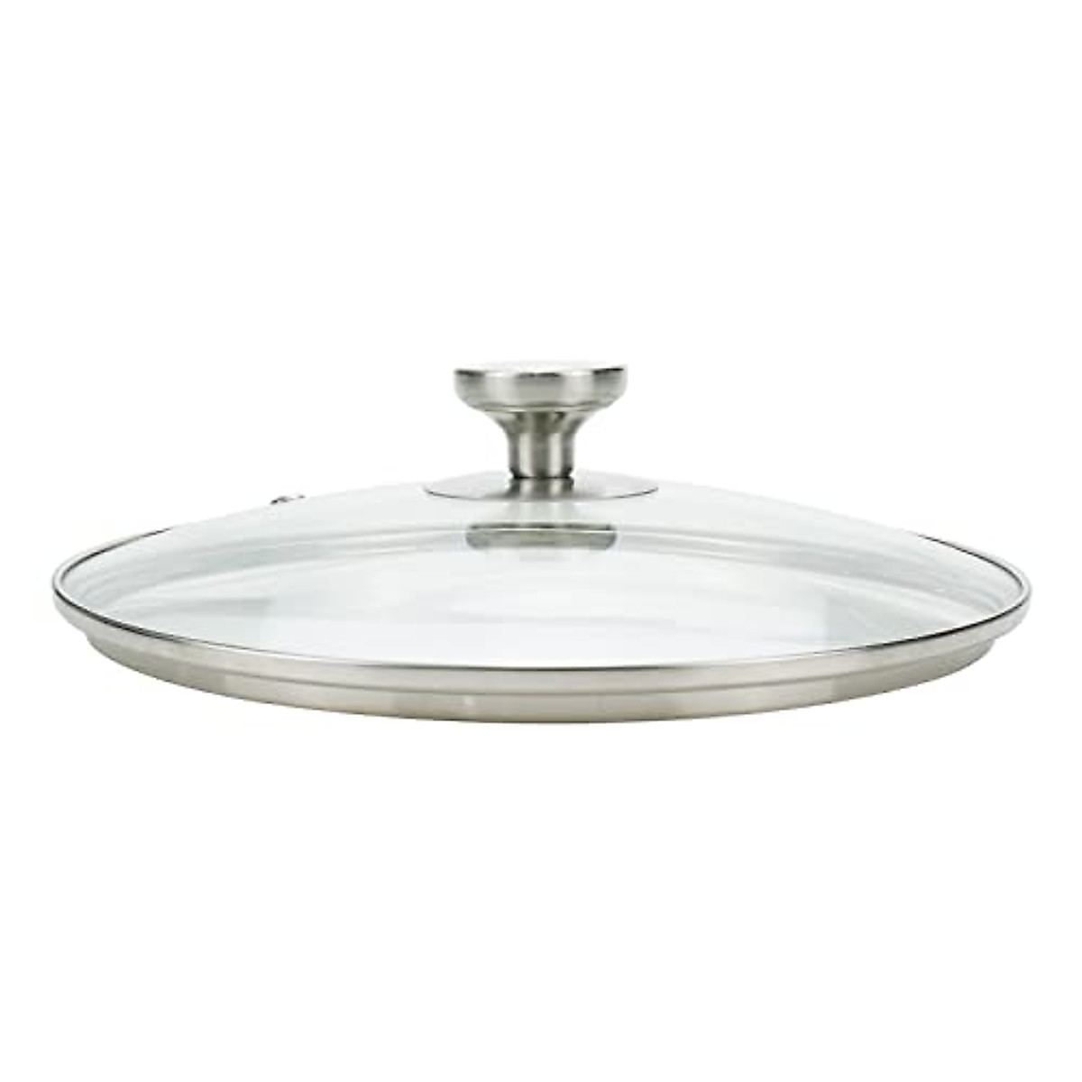 Tsnamay 10 Inch Clear Glass Pot Lid for Frying Pan Replacement Cover Can Withstand 356°F (180℃) with Stainless Steel knobs