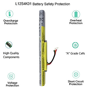 Gomarty L12S4K01 Battery Compatible with Lenovo Ideapad Z400 Z500 Z510 P500 P400 Touch Series L12S4E21 L12M4E21 L12M4K01 4INR19/65-1 14.8V 48WH