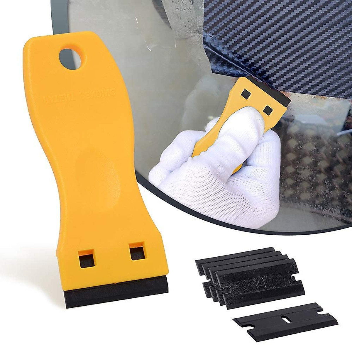 Vehicle Vinyl Wrap Tool Kit Car Wrap Kit Include Vinyl Squeegee, Film Cutter, Air Release Pin, Utility Knife Wrap Tools for Car Wrapping Window Film Application PPF Installation & Wallpaper Smoothing