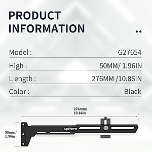 upHere Black&White Graphics Card GPU Brace Support Video Card Sag Holder/Holster Bracket,Adjustable Length and Height Support,G27654