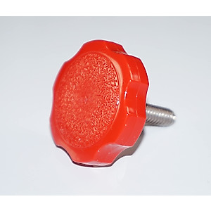 1/4"-20 x 3/4" Thumb Screw Stainless Steel Red Thumbscrews Thumb Screws Coarse Threads Rosette Knobs Thumbscrew Made in The USA (4)