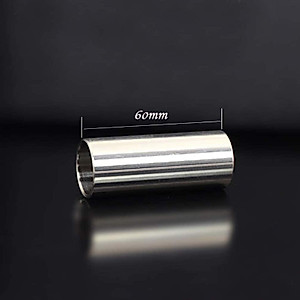 Guitar Slide, Set of 2 Glass Slides, 1 Steel Guitar Slide for Electric and Acoustic, 4 Finger Picks with Portable Box for Guitar and Bass, Medium (6 cm)