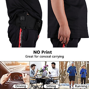 Aomago Belly Band Holsters for Men Women with Extra Mag Pouch - Small Adjustable Waistband, Gun Holster Fits Glock, Bodyguard 380, Taurus 1911, Sig Sauer, etc