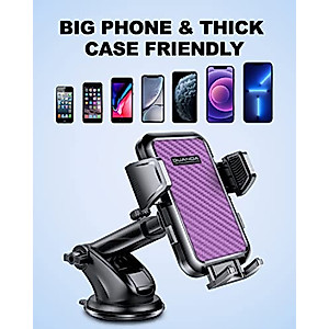 GUANDA TECHNOLOGIES CO., LTD. Cell Phone Stand, Desk Phone Holder, Upgraded Car Mount Phone Holder Dashboard Windshield