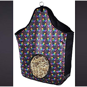 Showman Unicorn Printed Nylon Hay Bag with Mesh Bottom