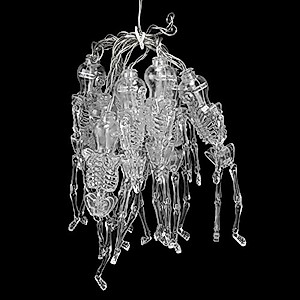 SALUTUY Decorative Lights, Warm Light LED String Light Skeleton Cute and Scary Unique Plastic Decorative String Lamp for Homes Gardens, Courtyards
