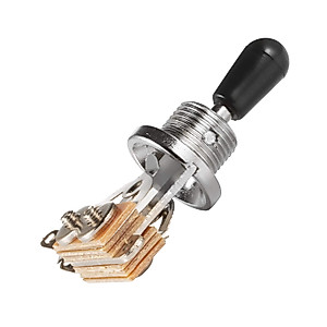 Randon 3 Way Short Straight Guitar Toggle Switch Pickup Selector with Tip Knob Caps Compatible with Gibson Toggle Les Paul Electric Guitars