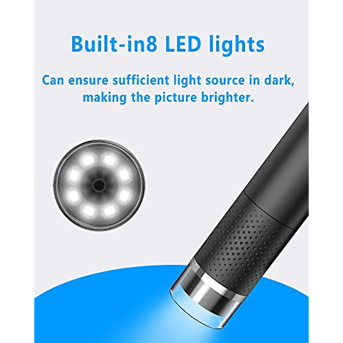 Wireless USB Digital Microscope, Handheld HD Fixed Focus Magnifier, Pocket Microscopes with LED Lights, 50x-1000x Magnification Inspection Camera Compatible with IOS Android Phone, MacBook, Windows PC