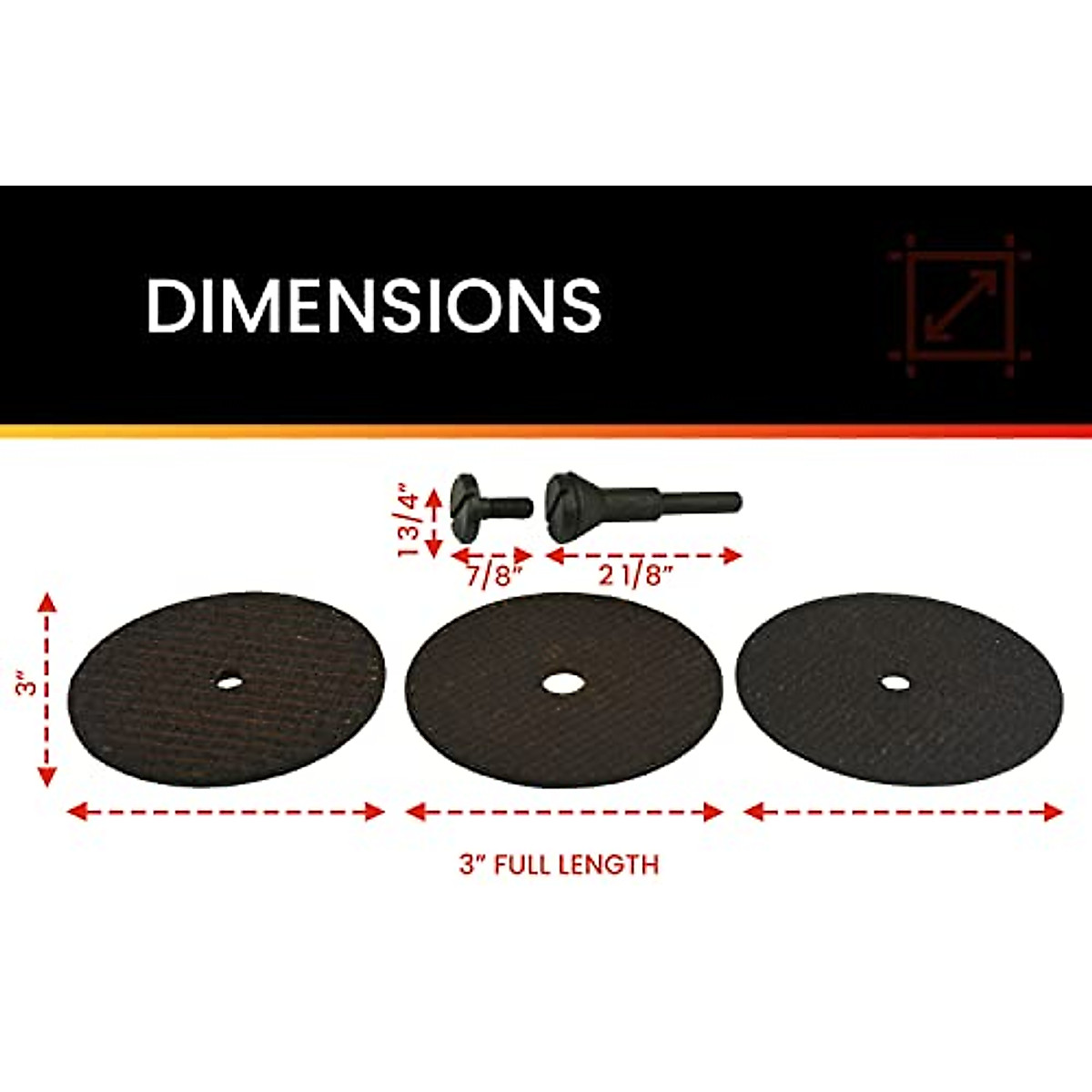 Hot Max 26182 Mandrel and Cut Off Wheel Kit, 1/4-Inch Arbors
