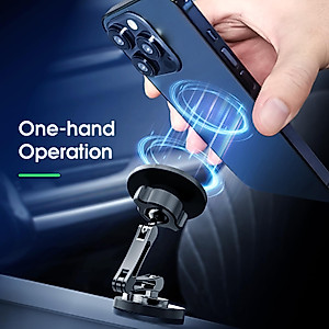 Fit for Magsafe Car Mount Long Adjustable Arm Magnetic Phone Holder for Car 360° Rotation Magnetic Car Phone Holder for iPhone Dashboard Cell Phone Mount for iPhone 15 14 13 12 Pro Max All Phones