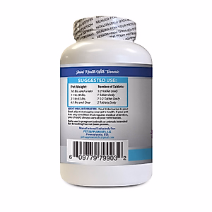 PET SUPPLEMENTS & NUTRITION LLC Dog Joint Formula - Joint Health with Turmeric - MSM - GLUCOSAMINE - Hip Support - glucosamine chondroitin Turmeric msm for Dogs - 60 Tablets (1 Bottle)