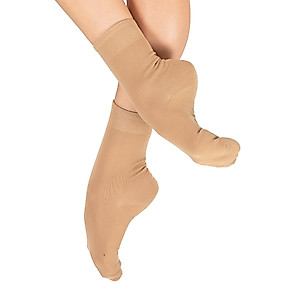 Natalie Dancewear Kids Skin Tone Dance Socks Black NSOCKC