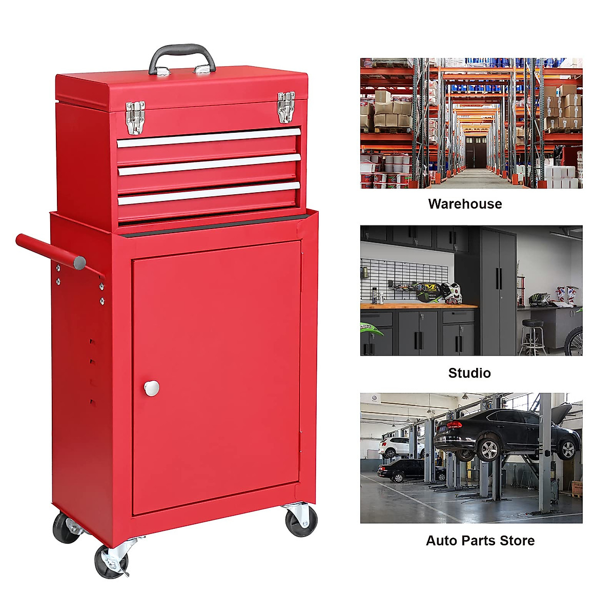 Torin APTB134R Tool Box, Red, Large