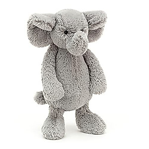 Jellycat Bashful Grey Elephant Stuffed Animal, Medium
