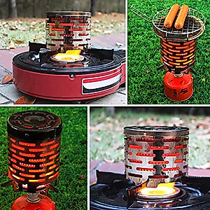 Camping Stove Camping Mini Heater Portable Stainless Steel Tent Heating Cover with Handle and Storage Bag Camping Warm Equipment