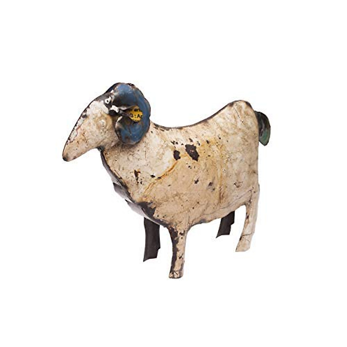 De Kulture Handcrafted Recycled Iron Sheep Decorative Collectible Figurine Showpiece Beautify Home Office Christmas Party Décor Ideal for Garden Balcony Terrace Decoration 12x2x9 (LWH) Inches