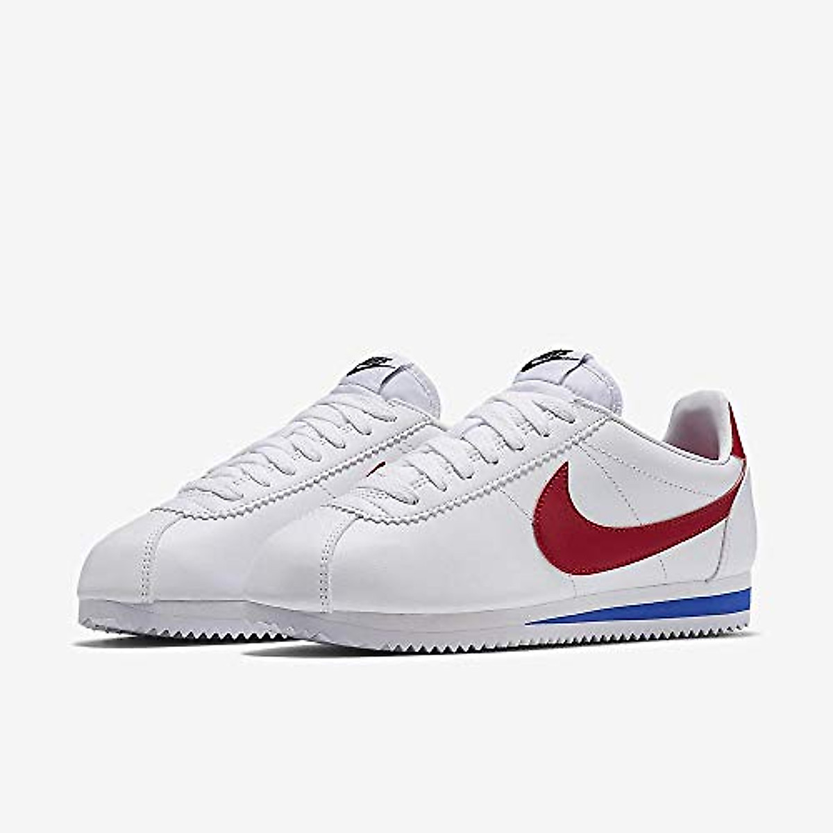 Nike Womens WMNS Classic Cortez Leather 807471 103 - Size 5W White/Varsity Red