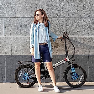 VARUN Folding Electric Bike for Adults 20"/26" Electric Bicycle with 20/25MPH E-Bike UL Certification Removable Battery Shimano 7-Speed Electric City Commuter Bicycle