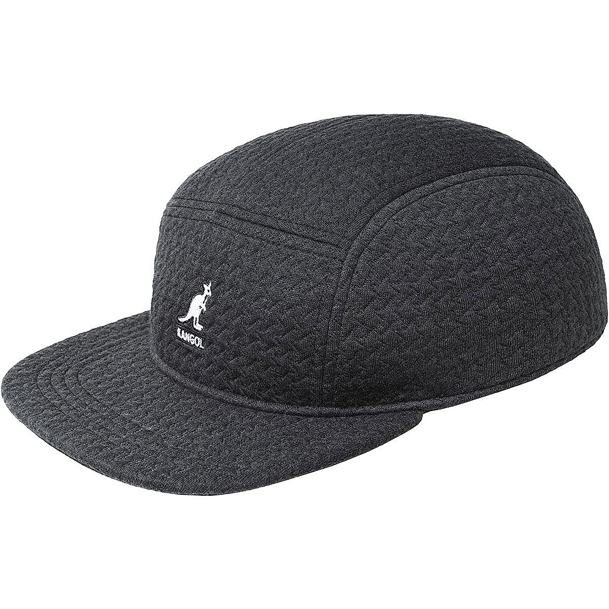 Kangol Embossed 5 Panel Cap - Black/Black/1SFM Black/Black, One Size