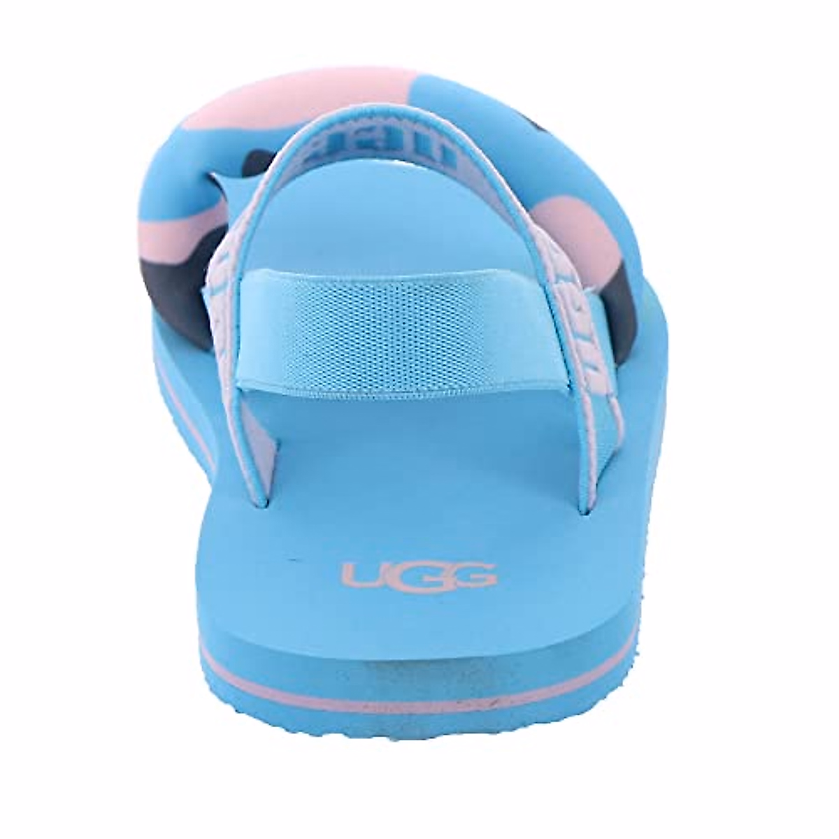 UGG Unisex-Child Zuma Sling Camopop Sandal, Summer-sky Blue, 2 Big Kid