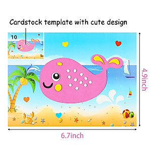 MALLMALL6 20Pcs Mosaic Sticker Art Kits for Kids Toddler Unisex