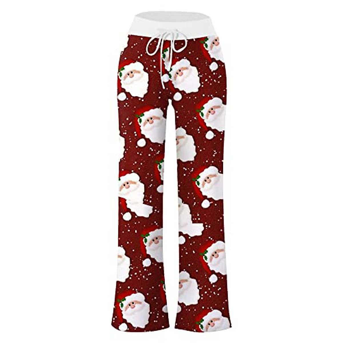 Sweatpants Womens,Womens Sweatpants with Pockets Christmas Print Elastic Waisted Baggy Sweatpants Drawstring Casual Baggy Baggy Sweatpants Xmas Graphic Print Rose Gold XL