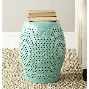 Safavieh Diamond Ceramic Decorative Garden Stool, Cream