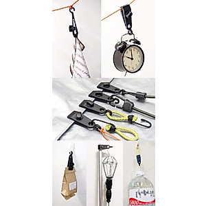 ORXPLUS TOOLS 4pcs Thumb Screw Tarp Clips with Hook Tent Clips Awning Clamp Set Tent Clamps for Camping Canopies, Car Cover, Winter Boat Cover, Pool Cover, Sun Shade