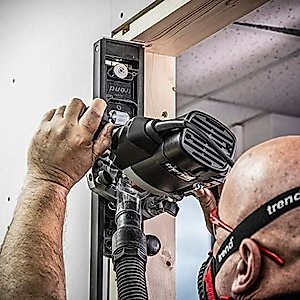 Trend Two-Part Skeleton Hinge Jig with Adjustable Blocks, Robust Carry Case & Guide Bush for Hinge Recess Cutting, Black, H/JIG/C