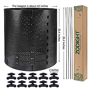 Zodight 220 Gallon Compost Bin Outdoor, Expandable Outdoor Composter, Easy Assembling, Large Capacity, Fast Creation of Fertile Soil