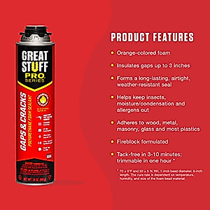 GREAT STUFF PRO Gaps & Cracks 24 oz Insulating Foam Sealant, Orange