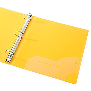 Filexec 50003-6492 6492, 1" Frosted Ring Binder, Set of 6, 6 Assorted Colors, Blueberry, Strawberry, Grape, Lime, Lemon, Tangerine