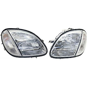 South Mud Bay Halogen Headlight Set Compatible with Kompressor Convertible Base Left & Right w/Bulbs Pair 14905939