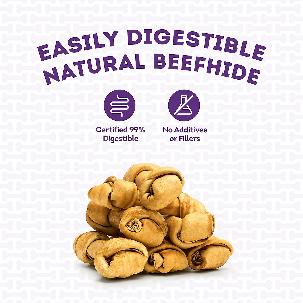 Treatly USA Beefhide Bones 7-8" Dog Chew Treats - Chicken Flavor, 7 Count/1 Pack