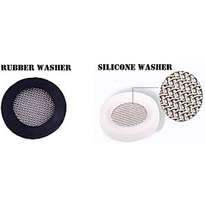 Black 20 pcs Silicone Washer Silicone Filter Gasket for Shower Head Water tap Faucet (White 3 Pcs)